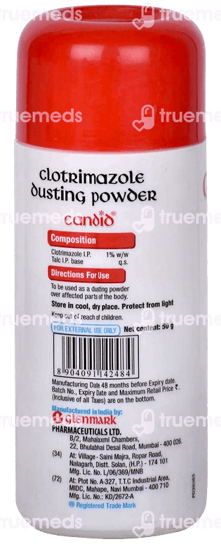 Candid Antifungal Powder 50 Gm - Uses, Side Effects, Dosage, Price ...