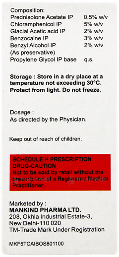 Otocin C Ear Drops 5 Ml - Uses, Side Effects, Dosage, Price | Truemeds
