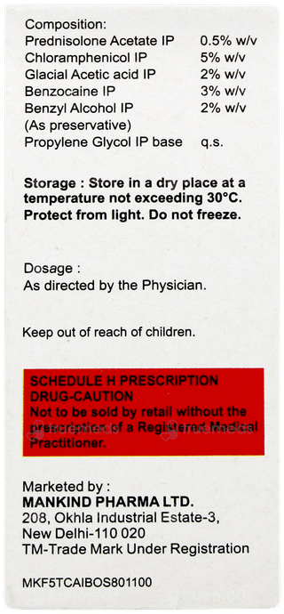 Otocin C Ear Drops 5 Ml - Uses, Side Effects, Dosage, Price | Truemeds