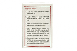 Clotrin Ac Ear Drops 10 Ml - Uses, Side Effects, Dosage, Price | Truemeds