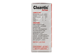 Clozotic Ear Drops 5 Ml - Uses, Side Effects, Dosage, Price | Truemeds