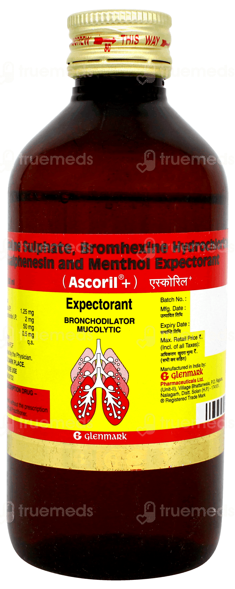 Ascoril Plus Expectorant 200 Ml - Uses, Side Effects, Dosage, Price ...