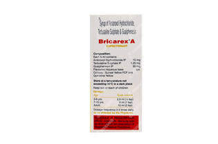 Bricarex A 5012515 Mg Expectorant 100 Ml - Uses, Side Effects, Dosage ...
