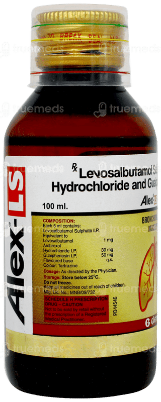 Alex Ls 13050 Mg Expectoraant 100 Ml - Uses, Side Effects, Dosage ...