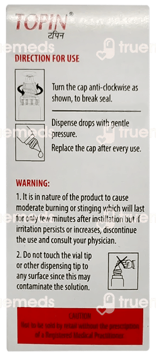 Topin 1 Eye Drops 10 Ml - Uses, Side Effects, Dosage, Price | Truemeds