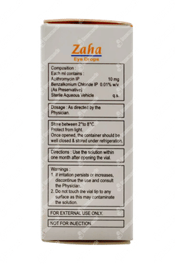 Zaha 1% Eye Drops 3 ML | Order Zaha 1 % Eye Drops 3 ML Online at Truemeds