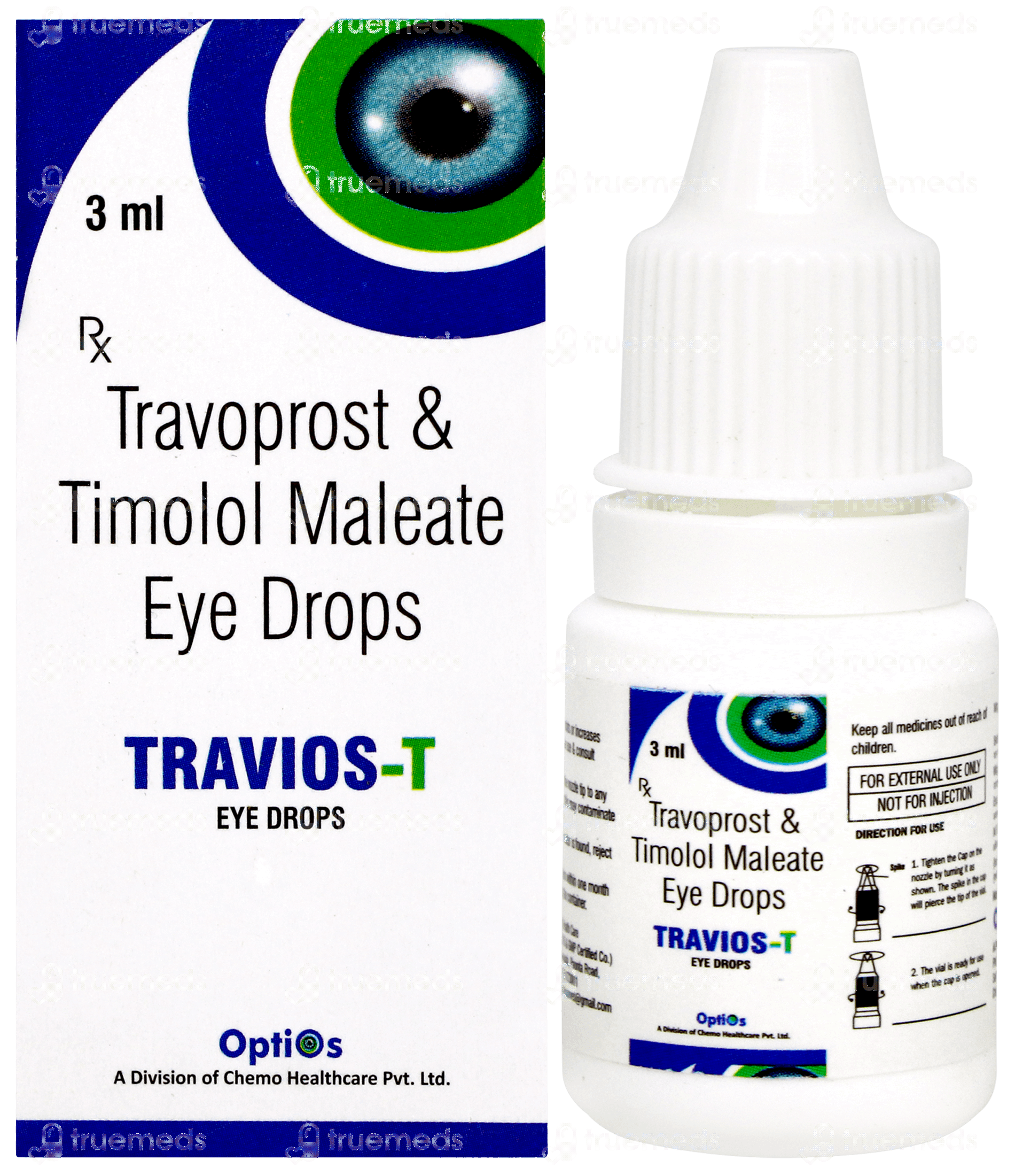 Travios T Eye Drops 3ml - Uses, Side Effects, Dosage, Price | Truemeds