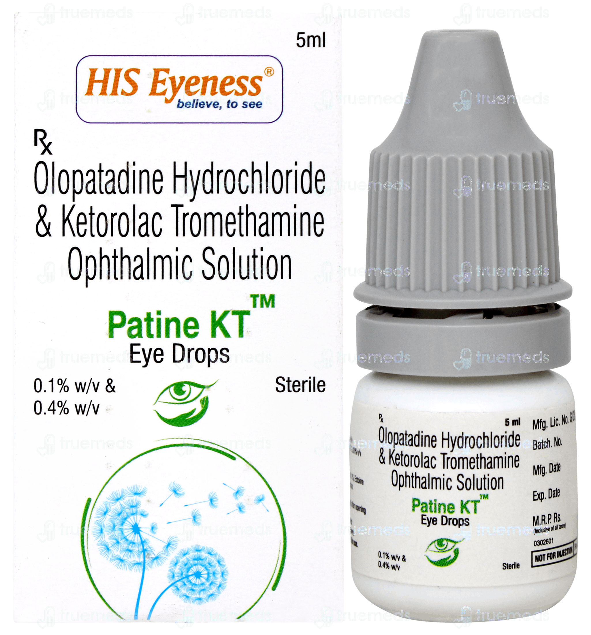 Patine Kt Eye Drops 5ml - Uses, Side Effects, Dosage, Price | Truemeds