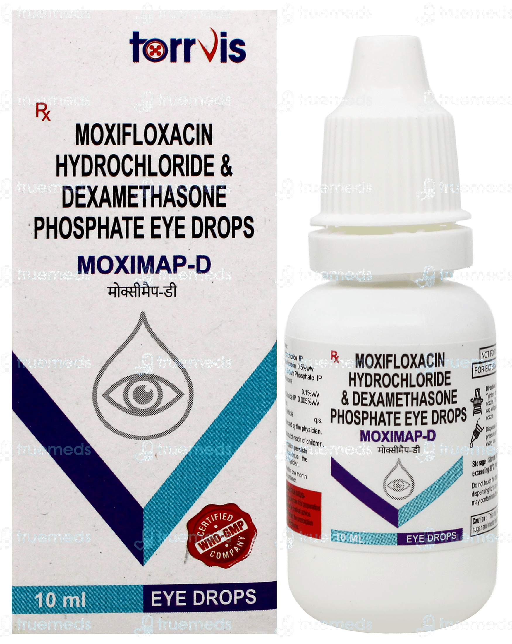 Moximap D Eye Drops 10ml - Uses, Side Effects, Dosage, Price | Truemeds
