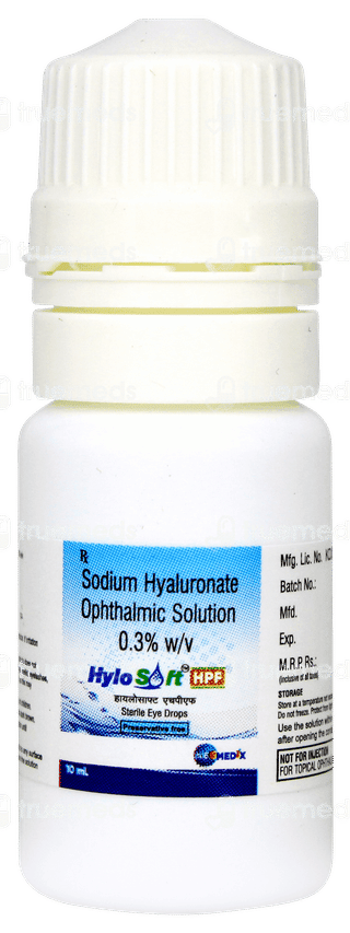 Hylosoft Hpf Eye Drops 10ml - Uses, Side Effects, Dosage, Price | Truemeds