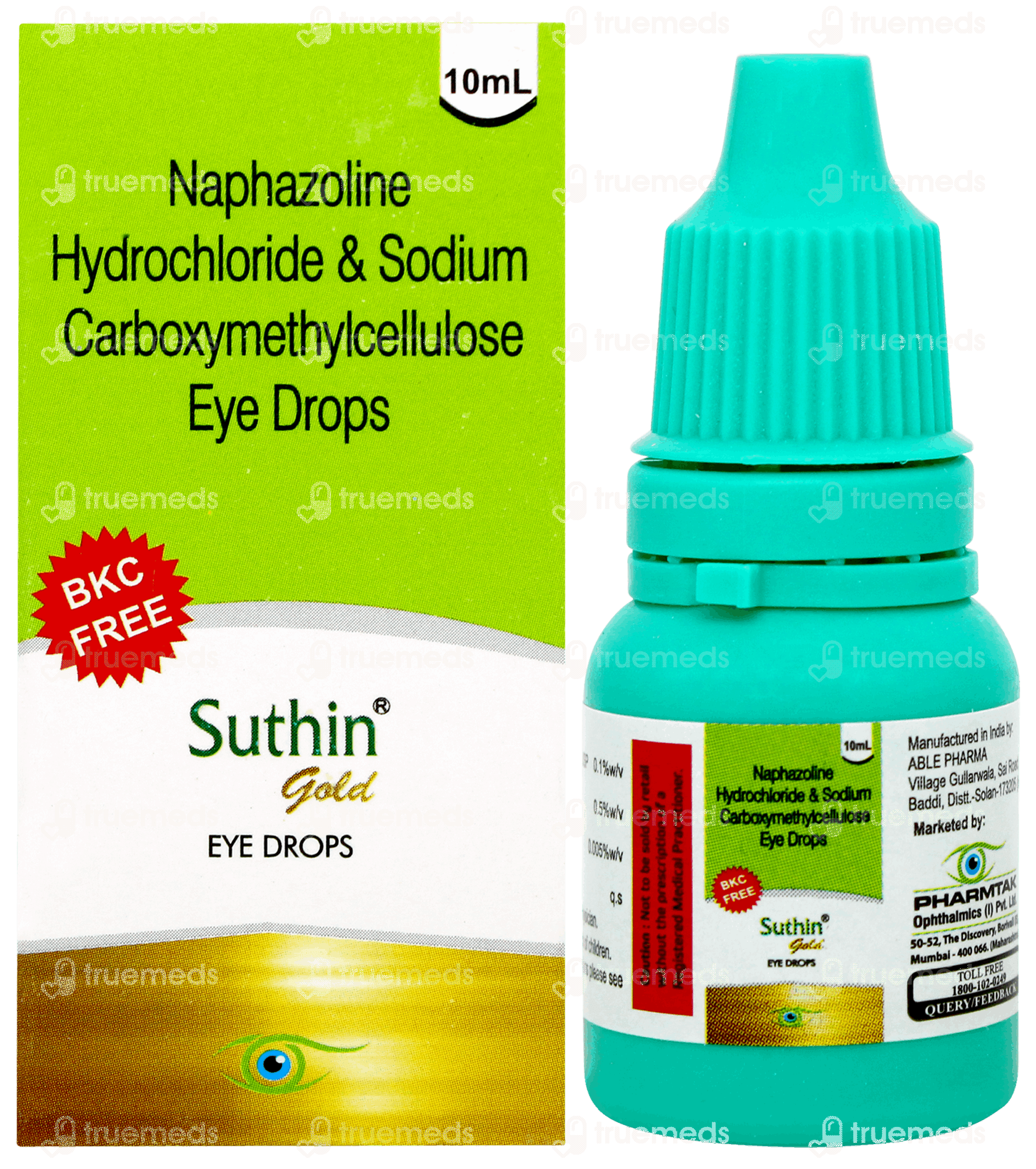 Suthin Gold Bkc Free Eye Drops 10ml - Uses, Side Effects, Dosage, Price ...