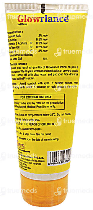 Glowriance Facewash 100 Ml - Uses, Side Effects, Dosage, Price | Truemeds