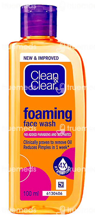 Clean And Clear Foaming Face Wash 100 Ml - Uses, Side Effects, Dosage ...