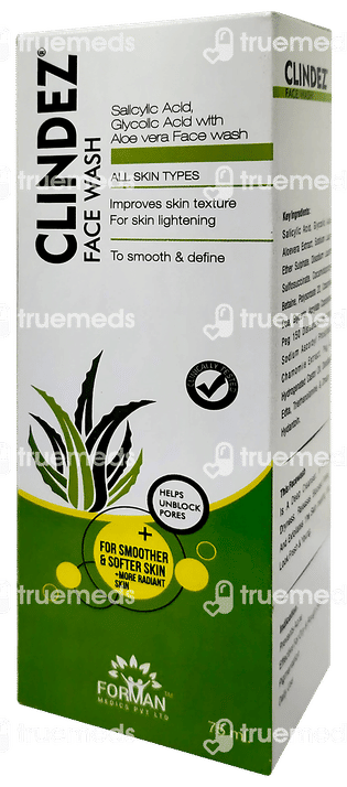 Clindez Face Wash 75 Ml - Uses, Side Effects, Dosage, Price | Truemeds