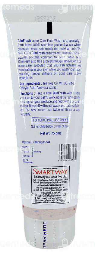 Clinfresh Facewash 75 Gm - Uses, Side Effects, Dosage, Price | Truemeds