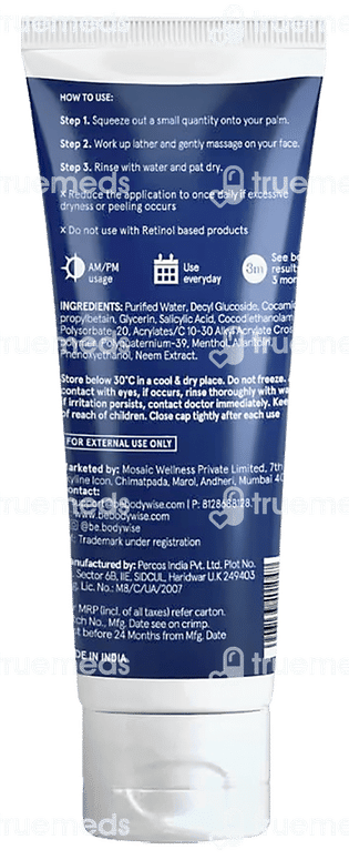 Be Bodywise 2 Salicylic Acid Face Wash 100 Ml - Uses, Side Effects ...