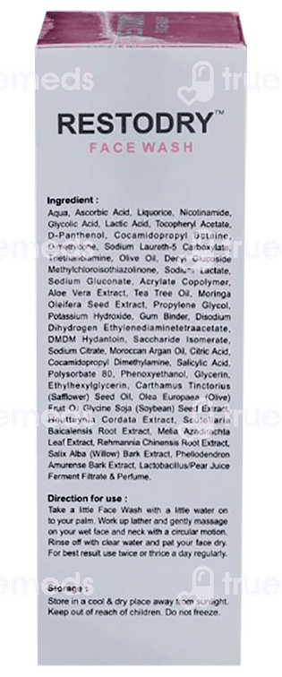 Restodry Facewash 100 Ml - Uses, Side Effects, Dosage, Price | Truemeds