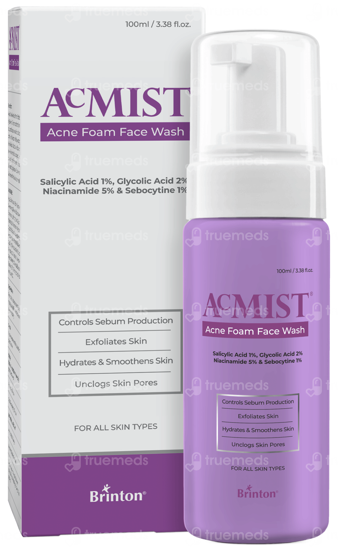 Acmist Acne Foam Face Wash 100ml - Uses, Side Effects, Dosage, Price ...