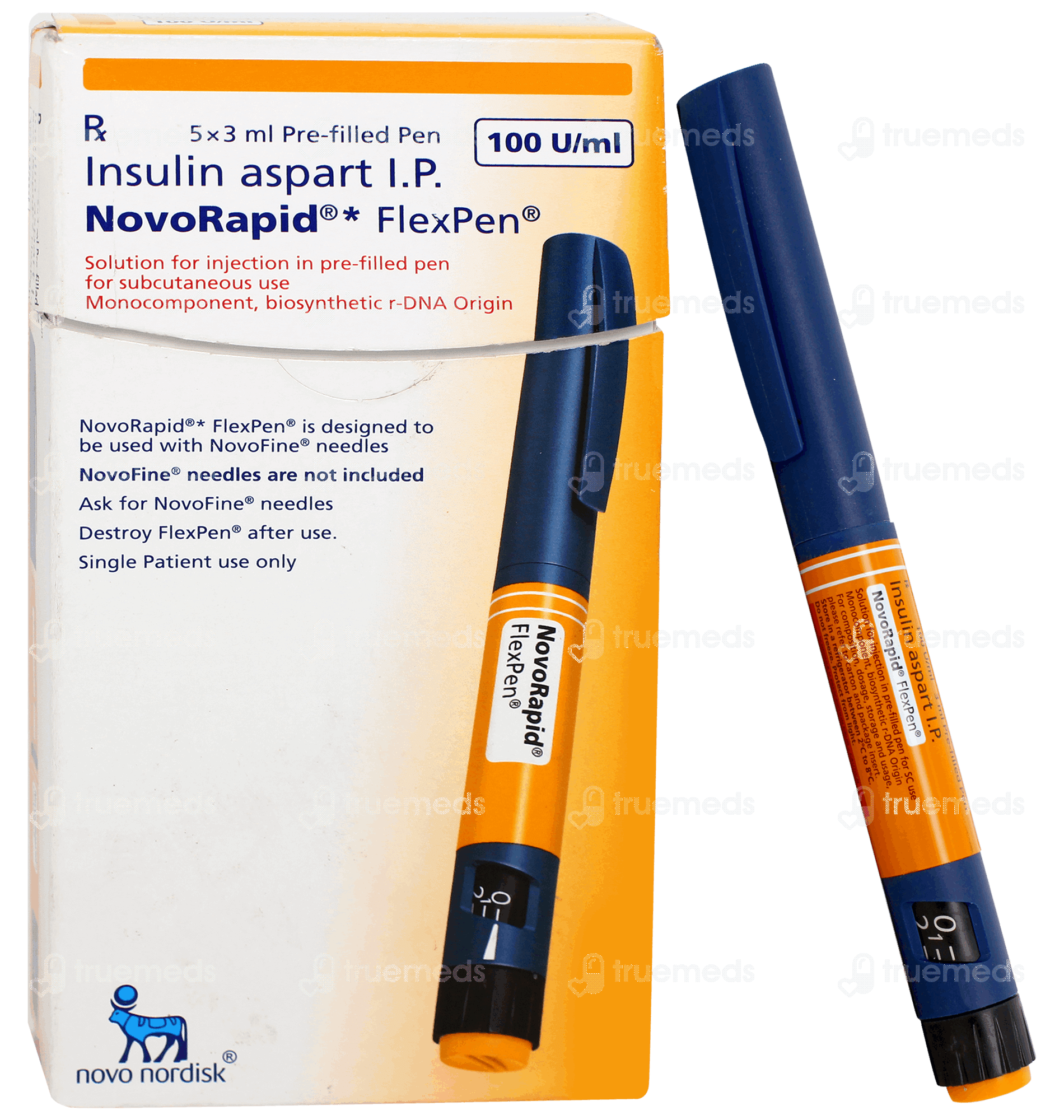 Novorapid 100 Iu Flexpen 3 Ml - Uses, Side Effects, Dosage, Price ...