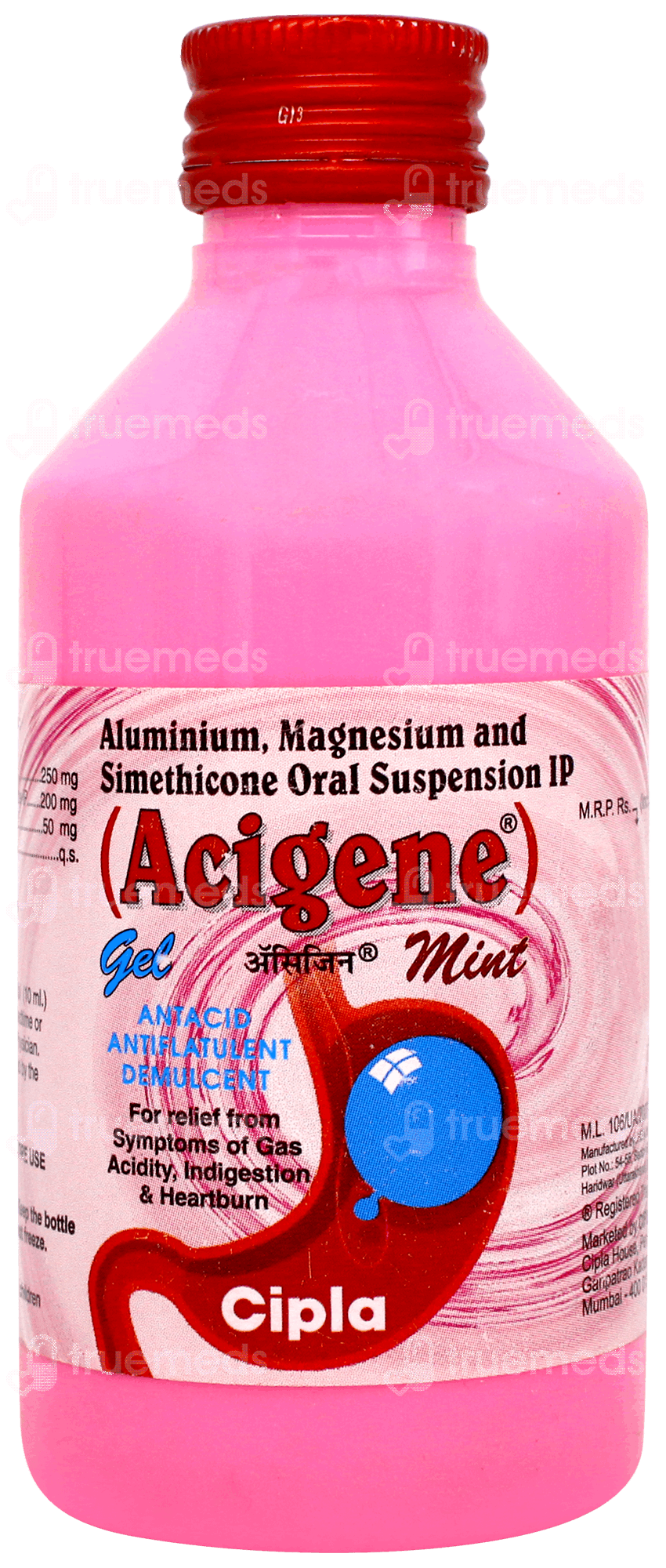 Acigene Mint 250/200/50 MG Gel 170 ML | Order Acigene Mint 250/200/50 ...
