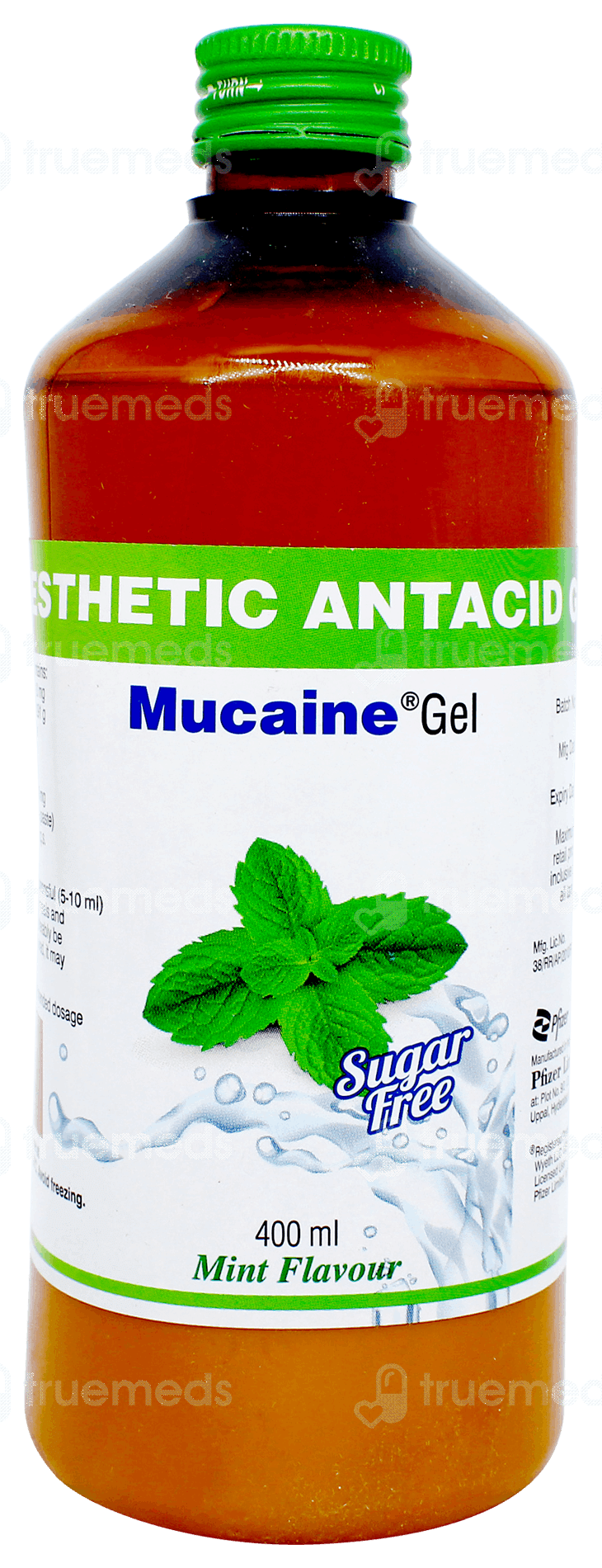 Mucaine Mint Flavour Sugar Free Gel 400 ml: Uses, Side Effects, Price ...