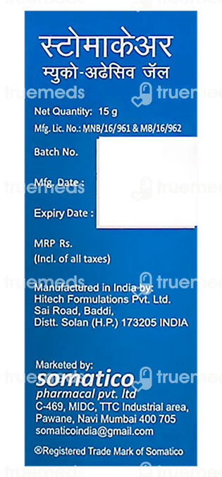 Stomacare Muco Adhesive Gel 15 Gm - Uses, Side Effects, Dosage, Price ...