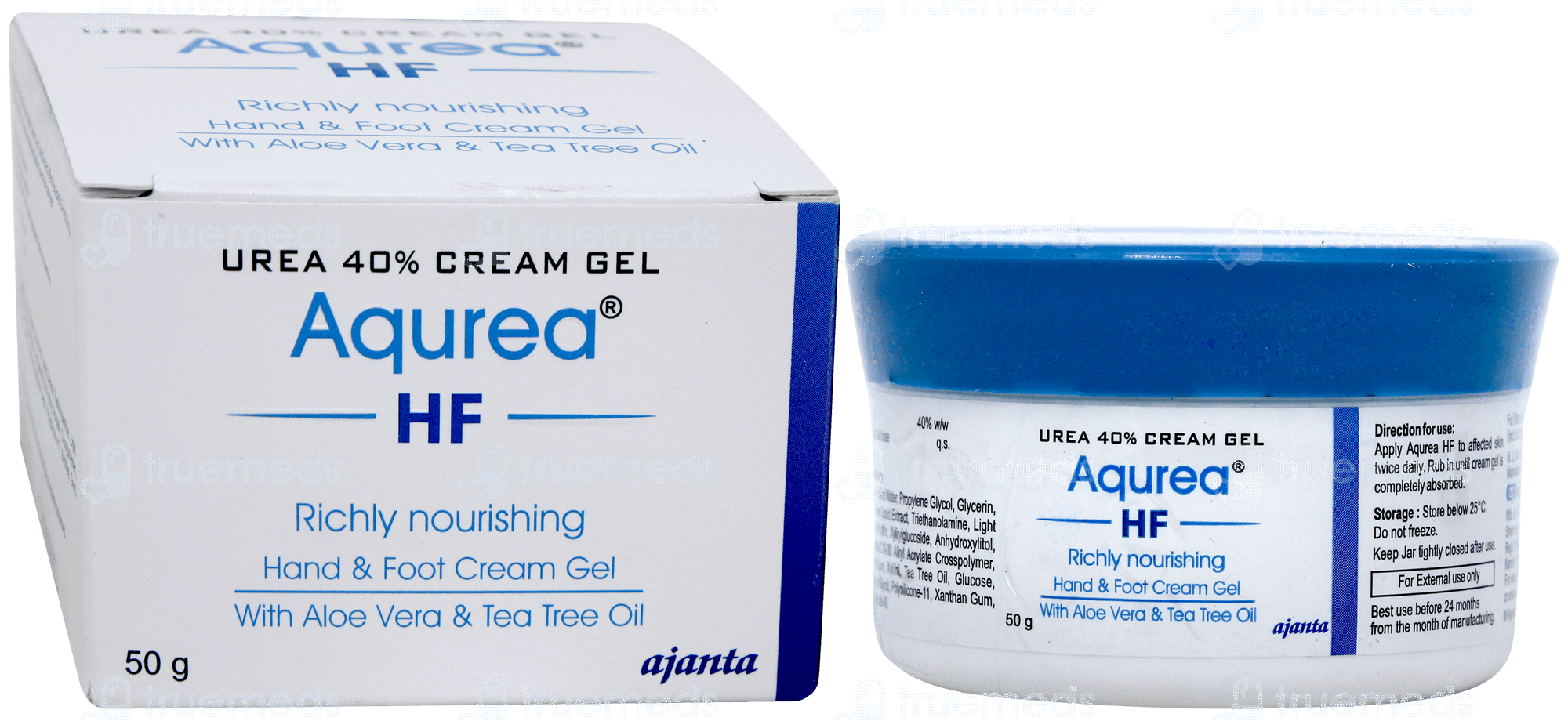 Aqurea Hf Urea 40 Cream Gel 50 Gm - Uses, Side Effects, Dosage, Price ...