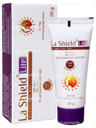 La Shield Lite Spf 50 Gm Sunscreen Gel 50 - Uses, Side Effects, Dosage ...