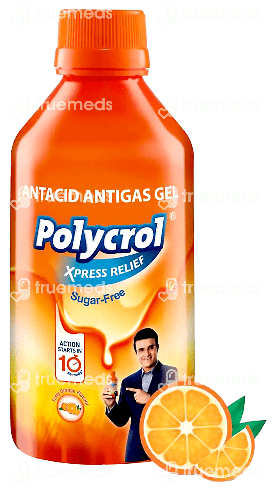 Polycrol Xpress Relief Sugar Free Orange Gel 200 Ml - Uses, Side ...