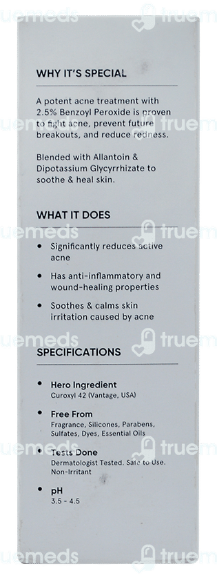 Minimalist Rx Benzoyl Peroxide 25 Gel 30 Ml - Uses, Side Effects ...