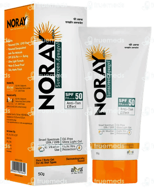 Noray Sunscreen Spf 50 Pa Aquagel 50 Gm - Uses, Side Effects, Dosage ...
