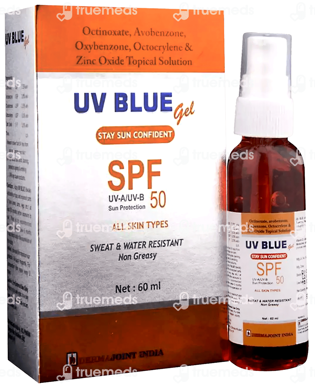 Uv Blue Spf 50 Gel 60 Ml - Uses, Side Effects, Dosage, Price | Truemeds