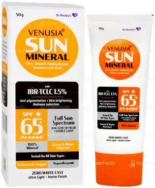 Venusia Sun Mineral Spf 65 Pa Sunscreen Gel 50gm - Uses, Side Effects ...