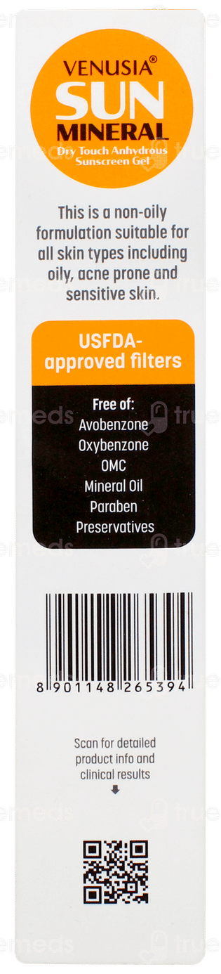 Venusia Sun Mineral Spf 65 Pa Sunscreen Gel 50gm - Uses, Side Effects ...