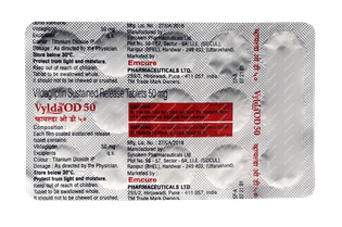 Vylda Od 50 Mg Tablet 15 - Uses, Side Effects, Dosage, Price | Truemeds
