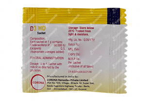 D3 Hd 60000 IU Granules 1 GM | Order D3 Hd 60000 IU Granules 1 GM Online at Truemeds