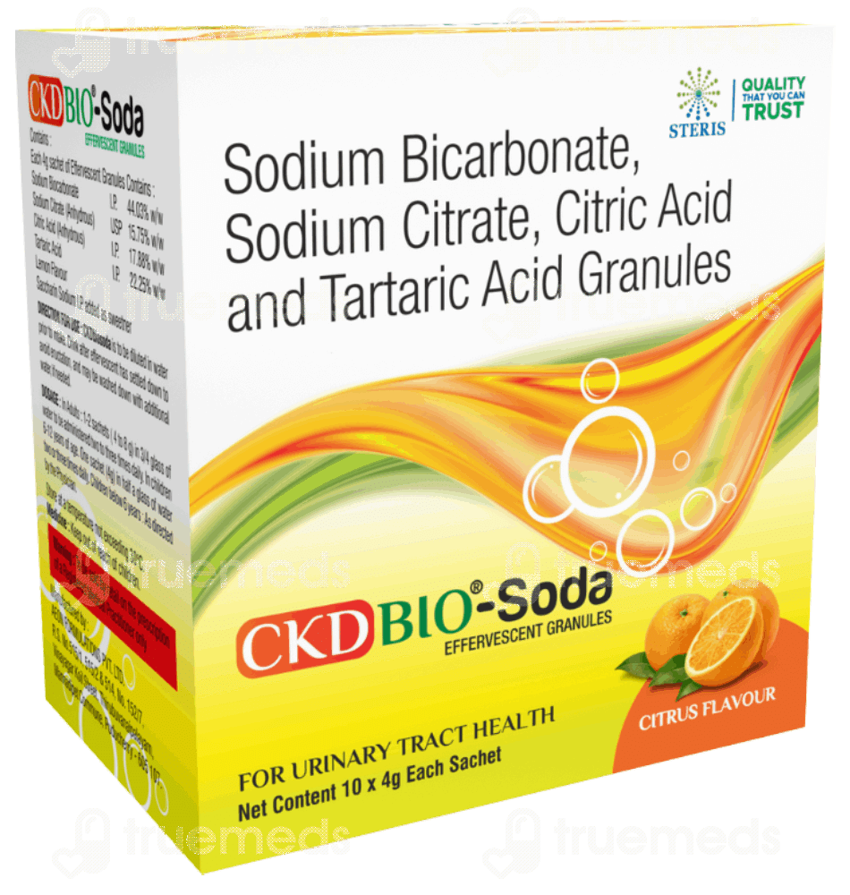 Ckd Bio Soda Citrus Flavour Effervescent Granules 4gm - Uses, Side ...