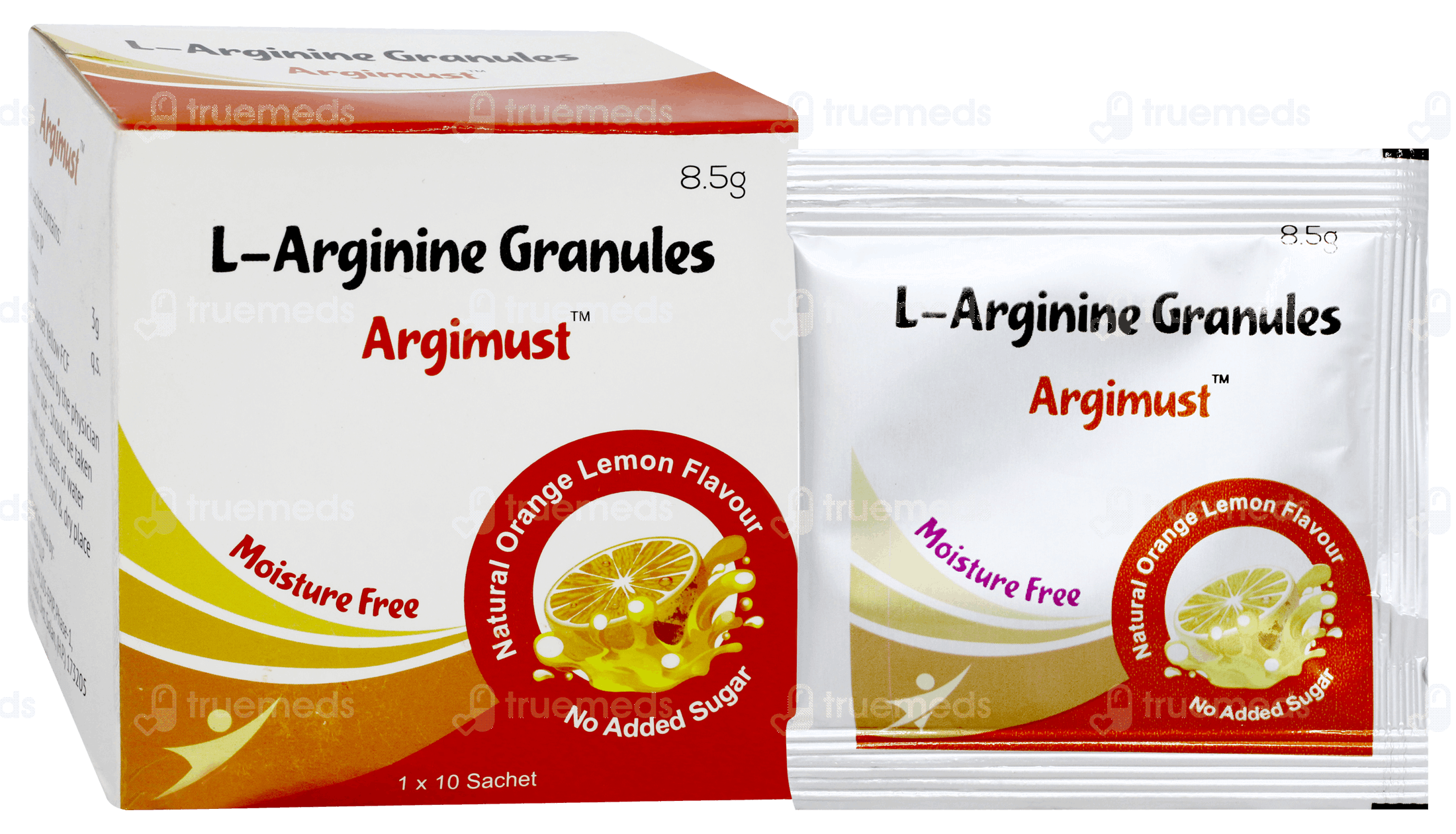 Argimust Orange Lemon Flavour No Added Sugar Granules 85gm - Uses, Side ...