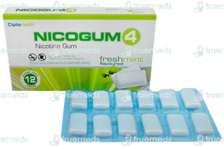 Nicogum Fresh Mint 4 Mg Sugar Free Gum 12 - Uses, Side Effects, Dosage ...