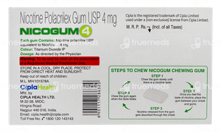 Nicogum Fresh Mint 4 Mg Sugar Free Gum 12 - Uses, Side Effects, Dosage ...