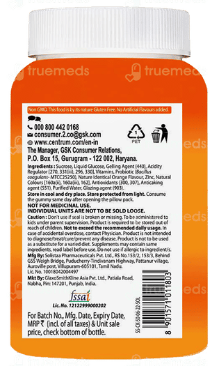 Centrum Kids Gummies 30 - Uses, Side Effects, Dosage, Price | Truemeds