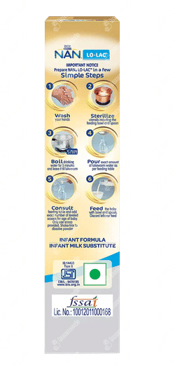Nestle Nan Lo Lac Infant Formula Powder 200 GM - Uses, Side Effects ...