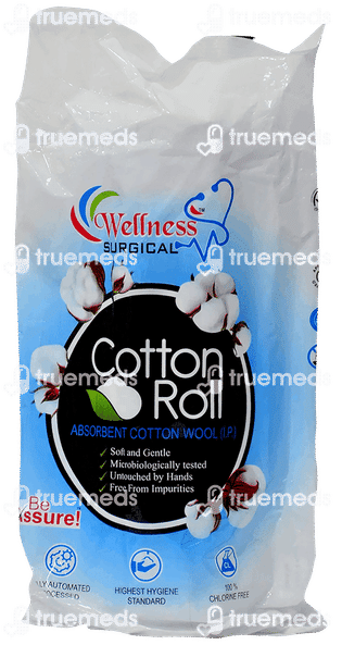 Wellness Surgical Cotton Roll 100 Gm - Uses, Side Effects, Dosage ...