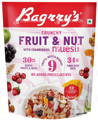 Bagrrys Crunchy Fruit And Nut With Cranberries Muesli 750 Gm - Uses ...