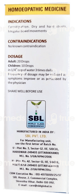 Sbl Constinil Drop 30 Ml - Uses, Side Effects, Dosage, Price | Truemeds