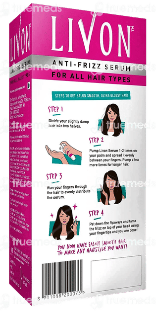 Livon Anti Frizz For All Hair Types Serum 100 Ml - Uses, Side Effects ...