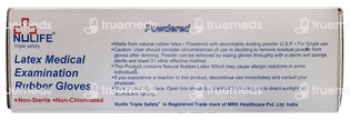 Nulife Medium Latex Medical Examination Rubber Gloves 100 - Uses, Side ...