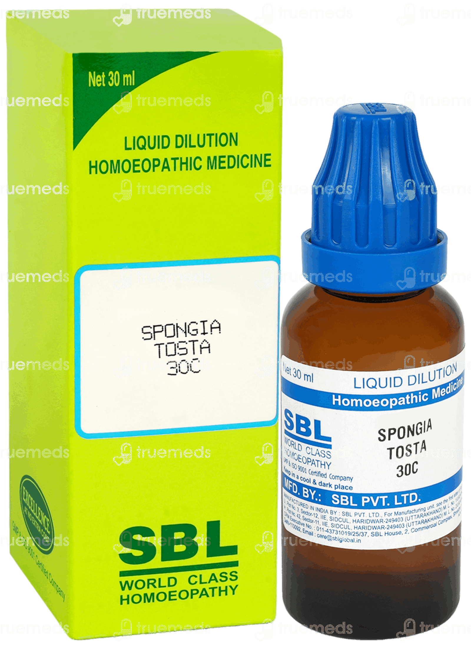 Sbl Spongia Tosta 30 C Dilution 30 Ml - Uses, Side Effects, Dosage, Price | Truemeds