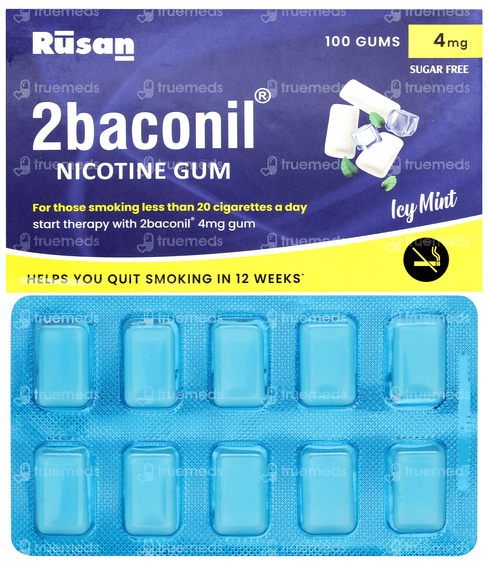 2 Baconil 4 Mg Nicotine Sugar Free Log Mint Chweing Gums 10 - Uses ...