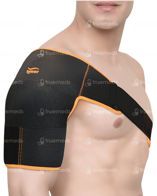 Tynor Sport Shoulder Support Double Lock Neo Black And Orange Universal ...